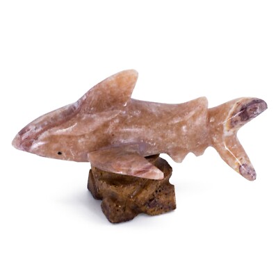 Unique Hand Carved Marble Stone Shark Figurine Carving 4.5" Long New | eBay