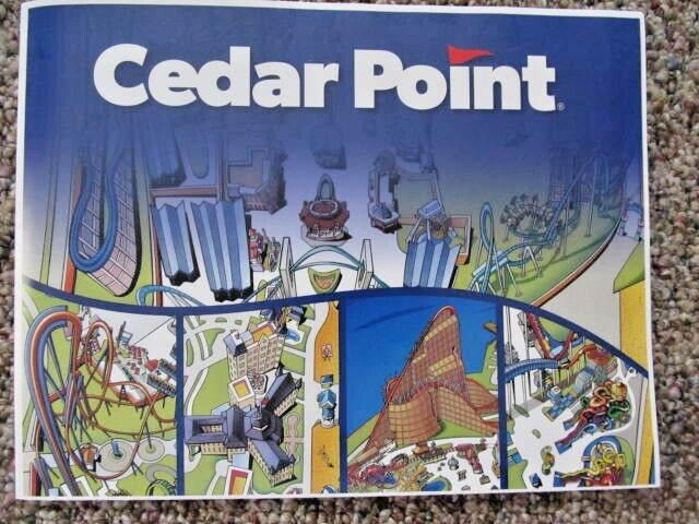 2022 Cedar Point Sandusky, Ohio Amusement Park Poster Size Map ~ Roller Coasters | eBay