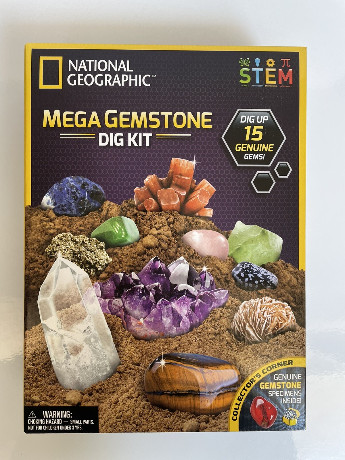 National Geographic Mega GEMSTONE Mine Dig up 15 Real Gems Crystal ...