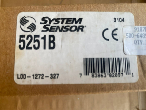 System Sensor 5251B Smoke Detector Brand New! | eBay