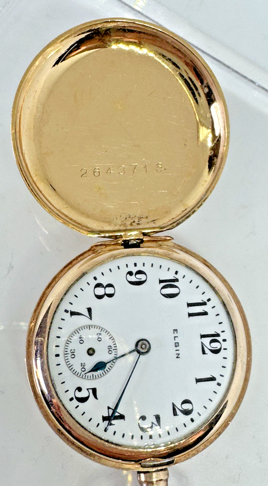 Elgin Pocket Watch 7j Size 3/0 Hunter C1916 Wadsworth Referee Engraved ...