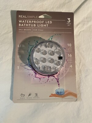 New REAL Waterproof LED Bathtub Light 16 Bright Color Options W/ Remote ...