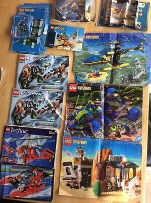 Vintage Lego Instruction Manual job lot/Bundle Lego System/Technic ...