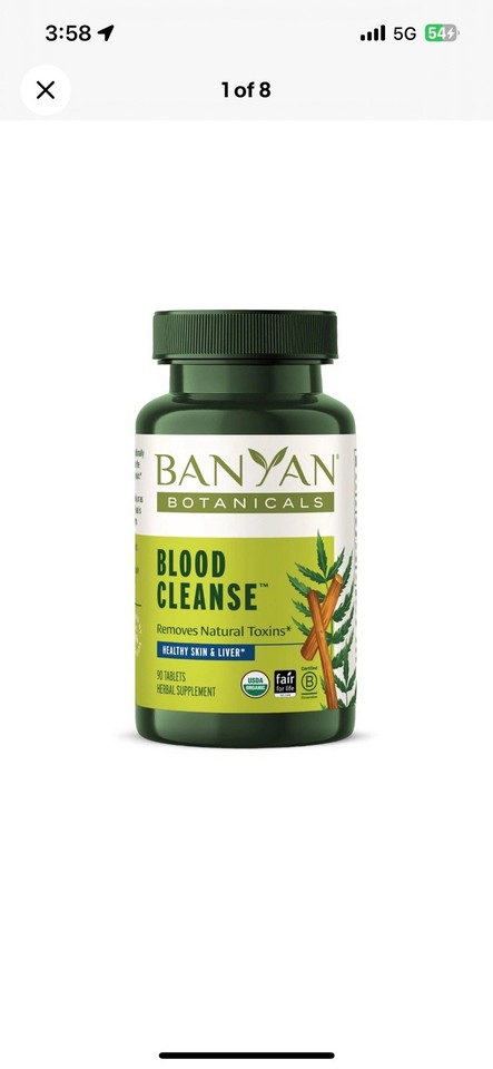 Banyan Botanicals Blood Cleanse Tablets Removes Natural Toxins 90 ...