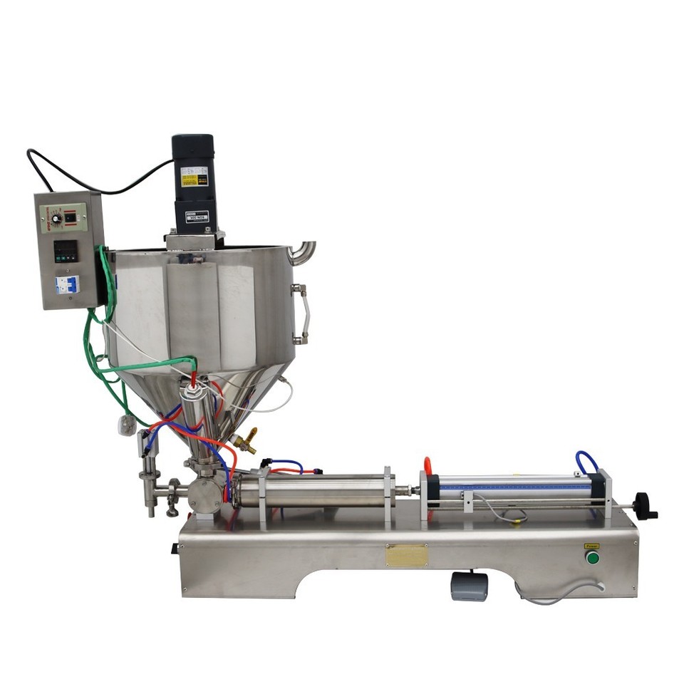 110V 100-1000ml Paste Liquid Heating Stirring Piston Filling Machine ...