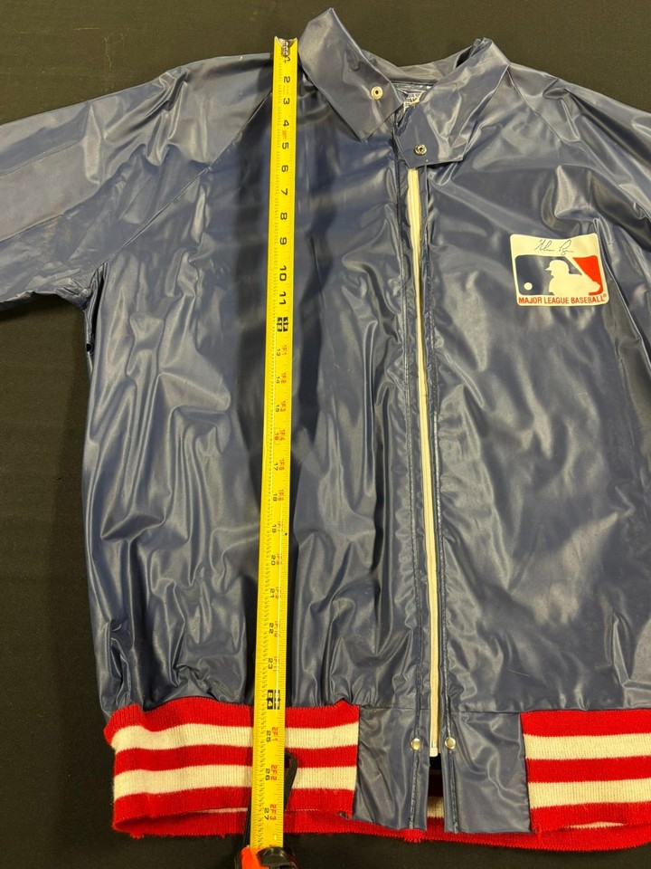 Vtg 80s 90s NOLAN RYAN MLB Pitchers Rain Jacket Waterproof Coat Size ...