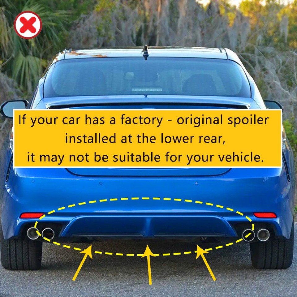 Fits 15-23 Dodge Charger SRT Carbon Rear Diffuser Bumper Lip PP Brake ...