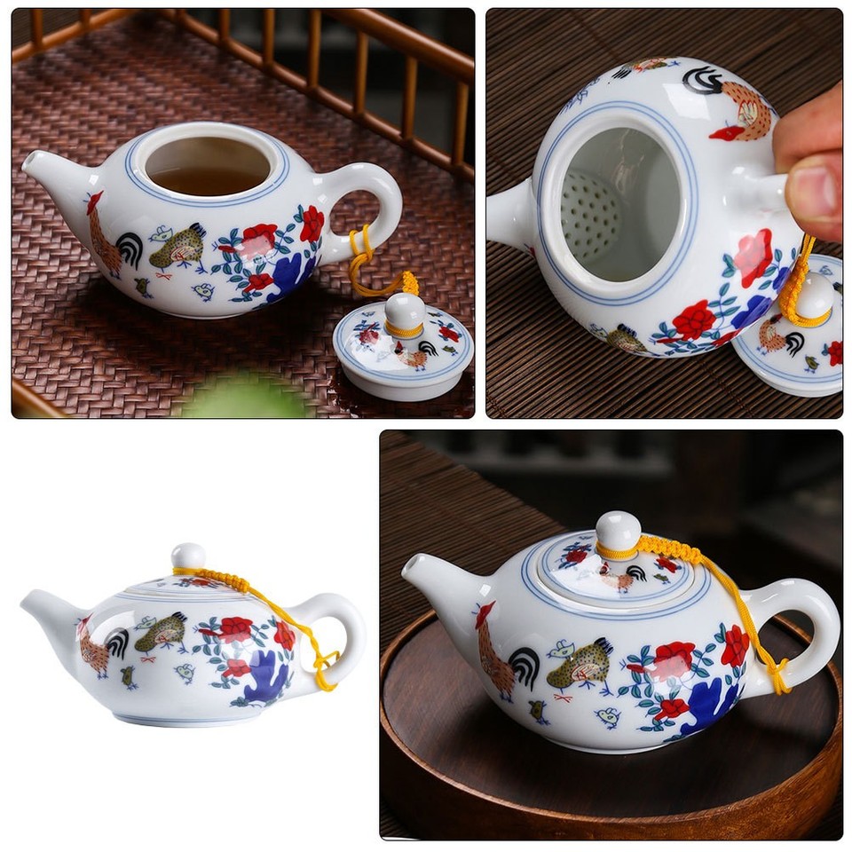 Ceramic Teapot Loose Tea Brewing Kettle Tea Boiler Pot Large Capacity ...