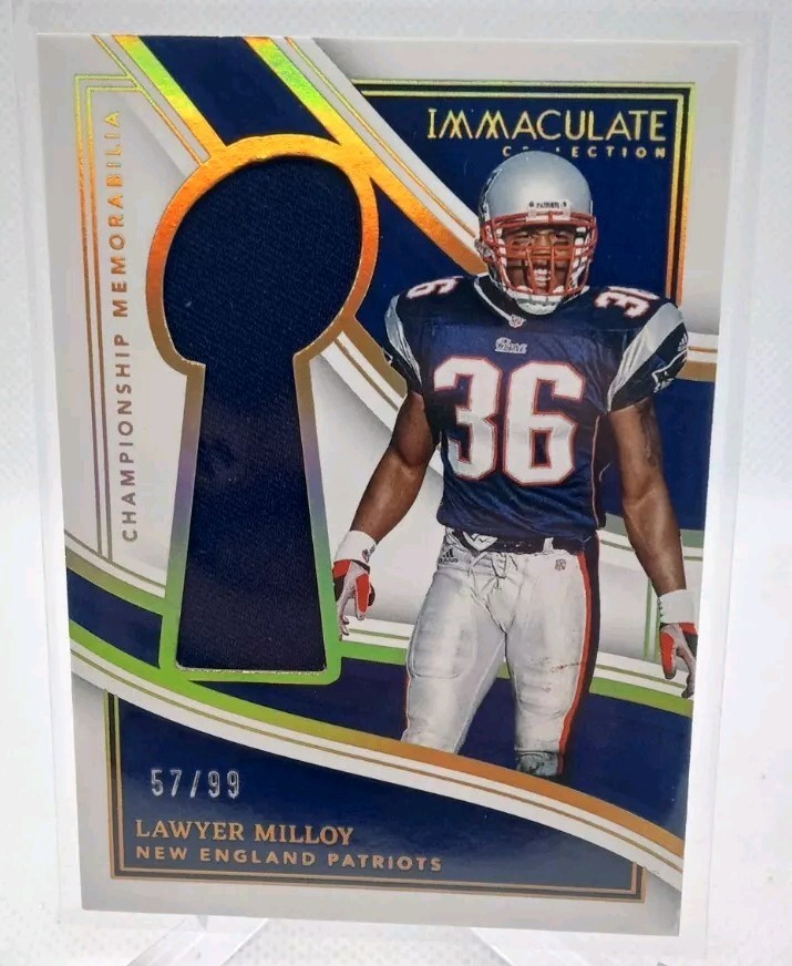 2023 Immaculate - Lawyer Milloy - Championship Memorabilia Patch CME ...