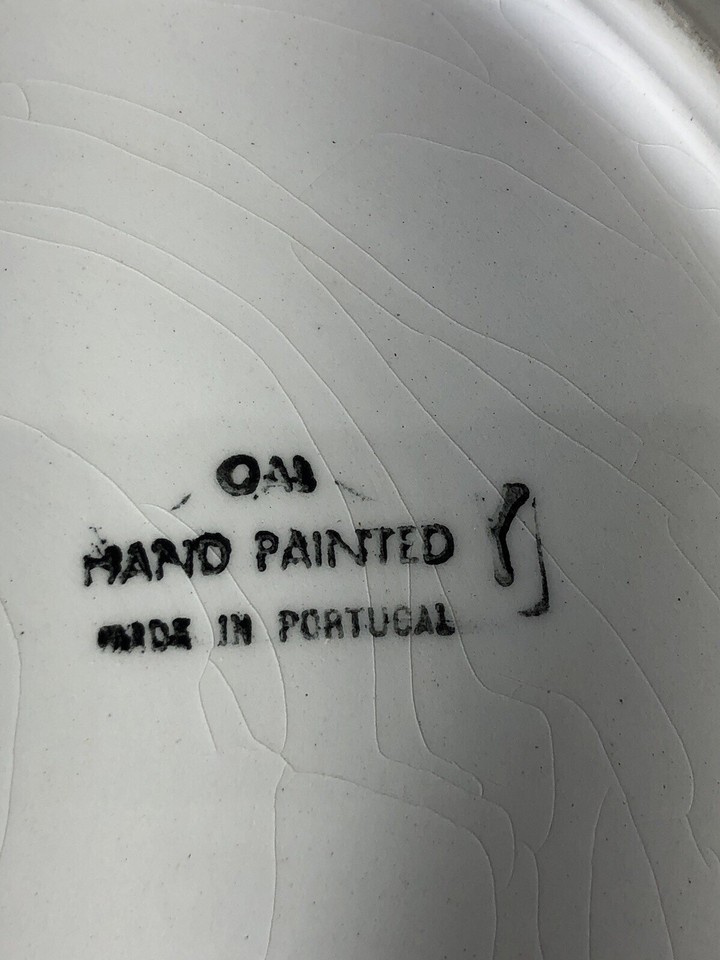 Rare Olaria De Alcobaca Hand Painted Yellow Flower Plate Portugal ...