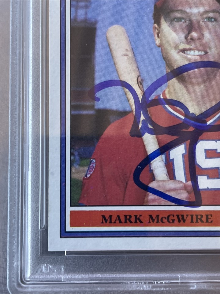 1985 Topps Mark McGwire RC Auto 10 PSA 8 rookie | eBay