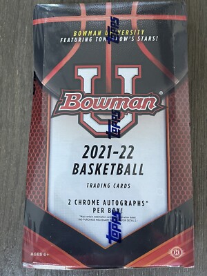 2021-22 BOWMAN UNIVERSITY BASKETBALL FACTORY SEALED HOBBY BOX **2 ...