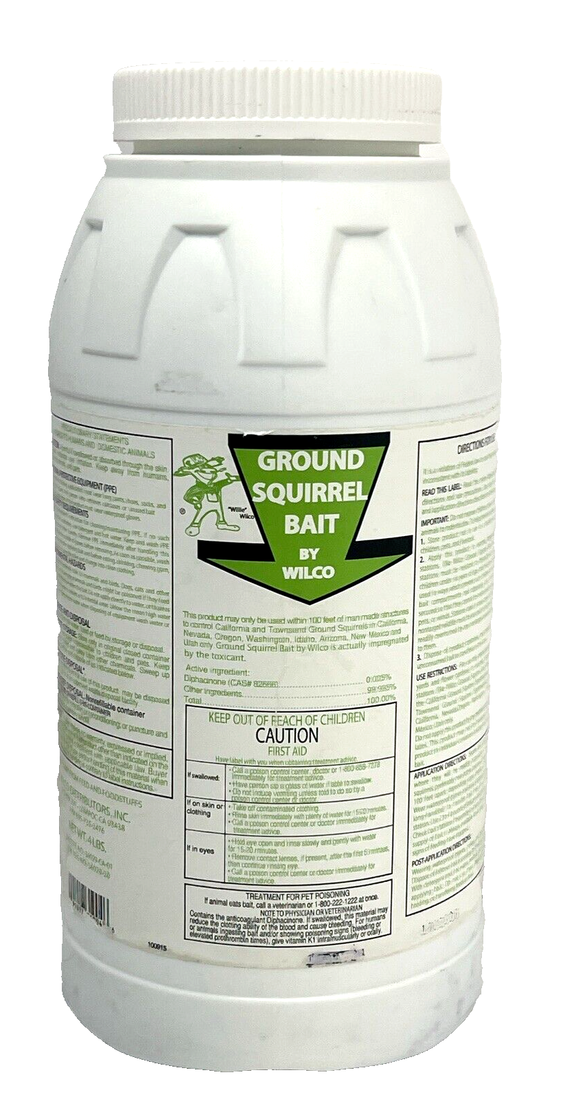 Wilco 31004 Four Pound Wilco Ground Squirrel Bait Pellets 4 Lbs ...