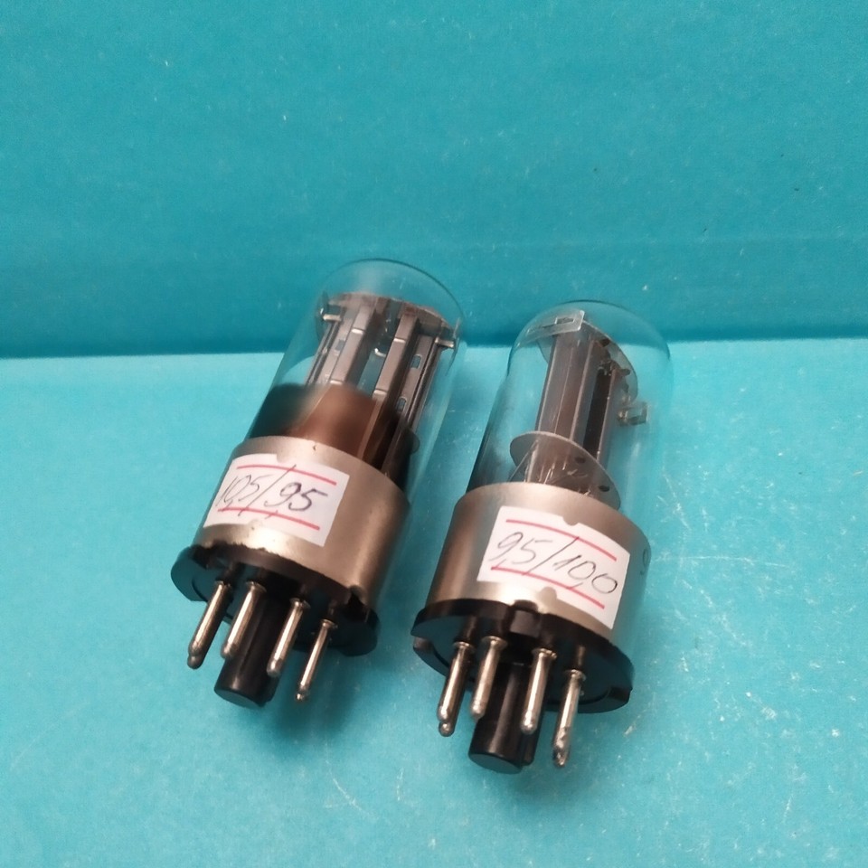 MATCHED PAIR 6N8S / 1578 / 6N8M / 6SN7 MELZ Tubes METAL BASE 1950s LOT2 ...
