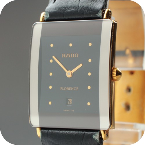 *NEAR MINT* RADO Florence 153.3606.2N Quartz Day Date Black Dial Women ...