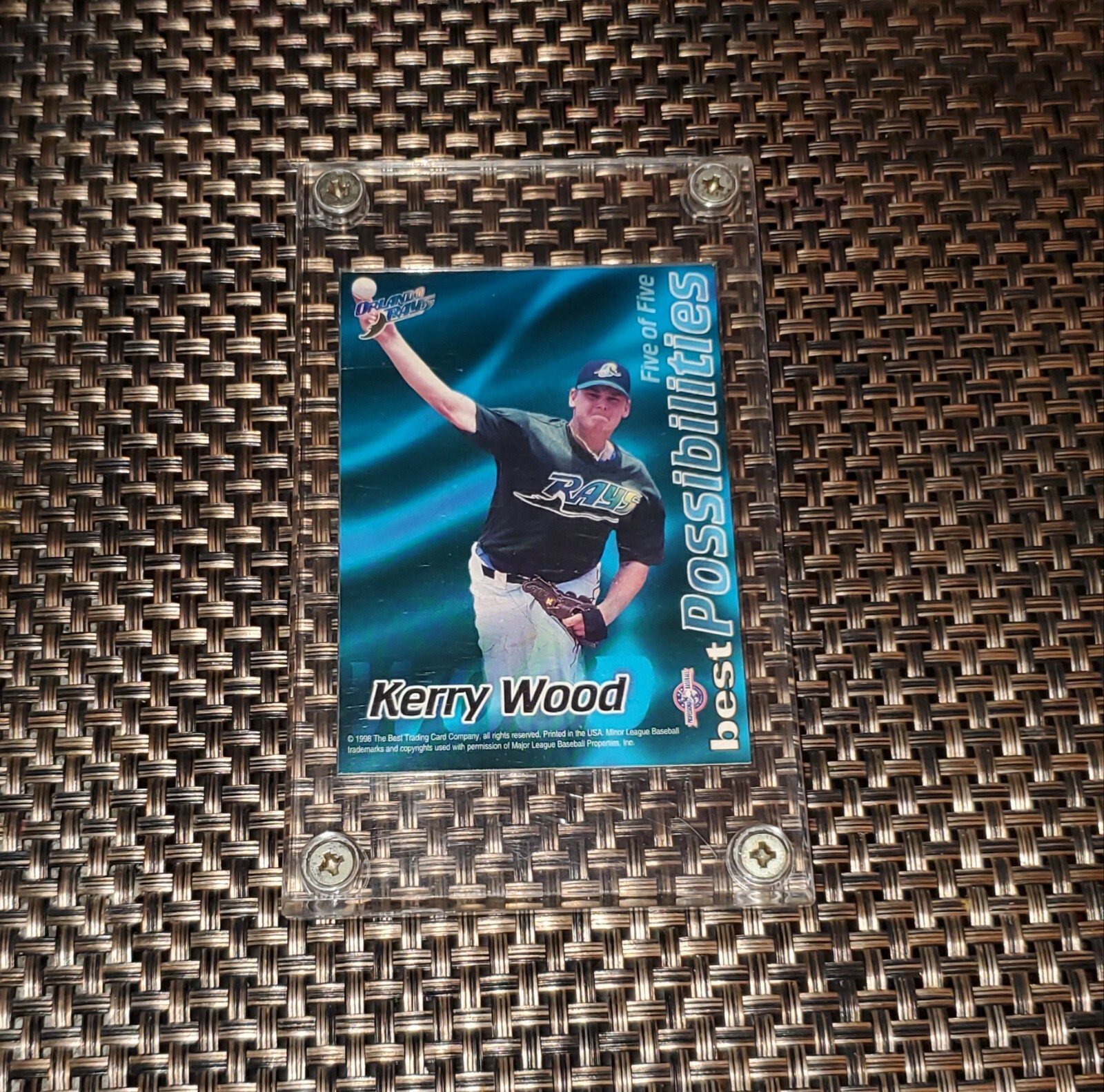 KERRY WOOD 1998 Team Best #5 Orlando Rays Baseball Card In Plastic Case ...