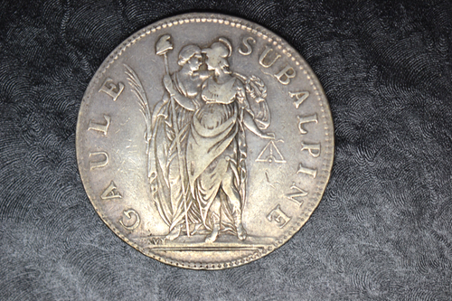 Italian States: Piedmont. Subalpine Republic L'An 10 - 1801 5 Fr ...