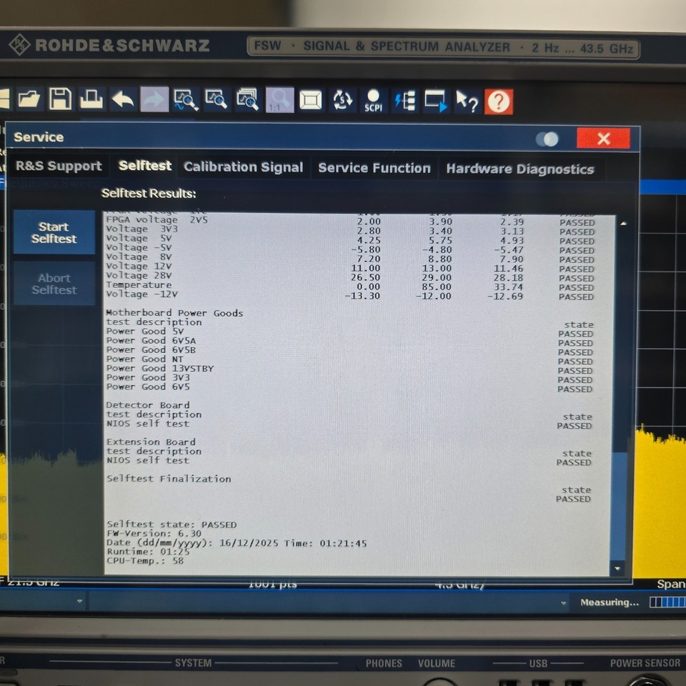 Rohde & Schwarz FSW43 - Signal Spectrum Analyzer 2Hz - 43.5GHz Opt. B3 ...