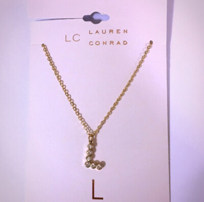 LC Lauren Conrad Initial “L”Necklace, Women's/Jewelry | eBay