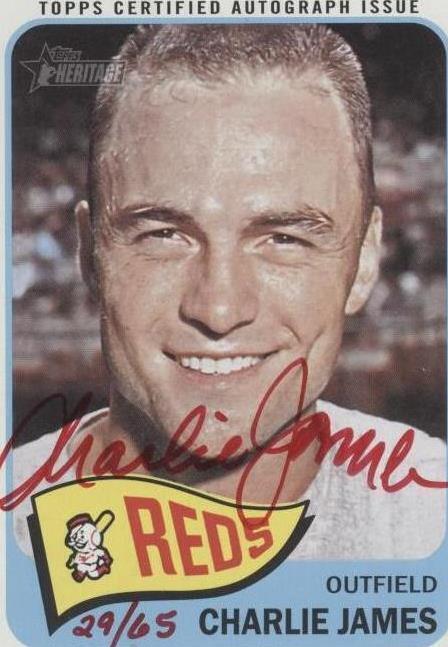 2014 Topps Heritage - Real One Autographs Charlie James #ROA-CJA Red ...