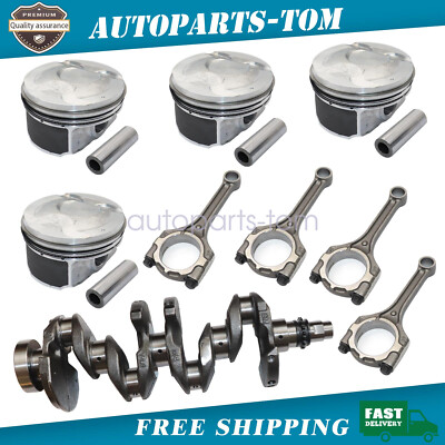 Connecting Rod & Piston &Crankshaft & Rings for 12-17 Hyundai Kia Rio 1 ...