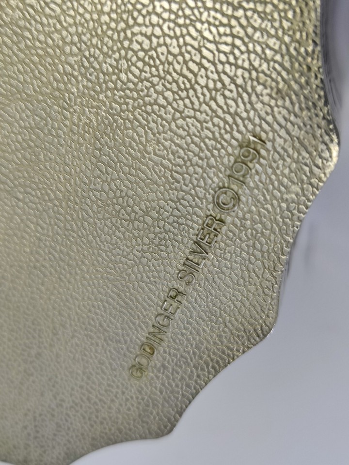 Godinger Silver Trinket Box Oval Metal 1991 Red Velvet Lined READ!!! | eBay