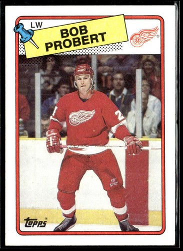 1988-89 Topps #181 Bob Probert Detroit Red Wings Rookie Hockey Card | eBay