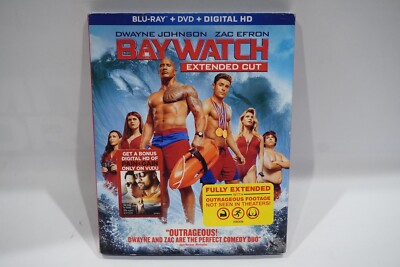 Baywatch (Excellent Blu-ray & DVD, 2017 + Digital) + w/ Slipcover SHIPS ...