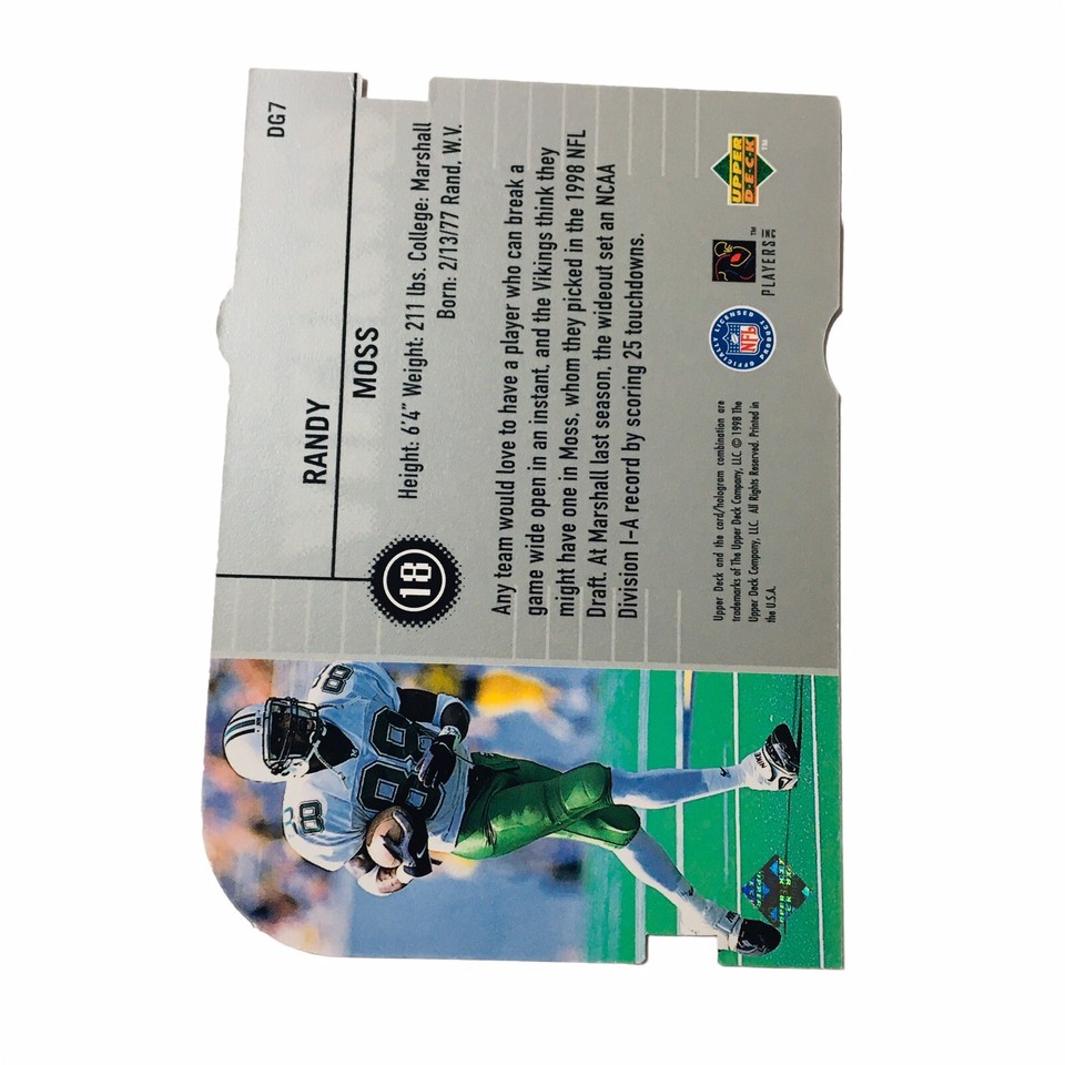 1998 Upper Deck Define the Game Silver Die-Cuts /1500 Randy Moss Rookie ...