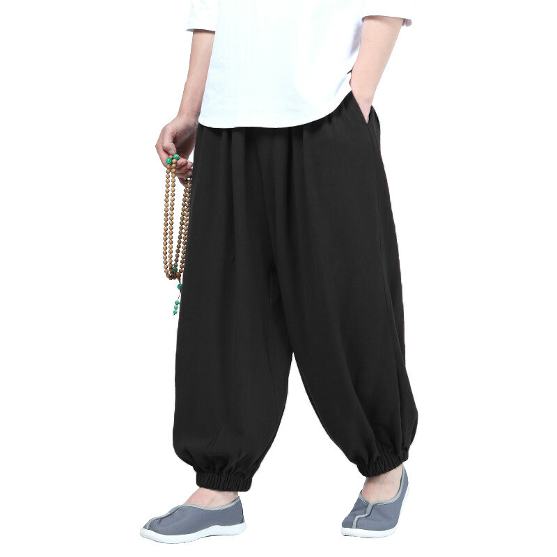 Men Pants Kung Fu Martial Arts Shaolin Wing Chun Casual Bottoms ...