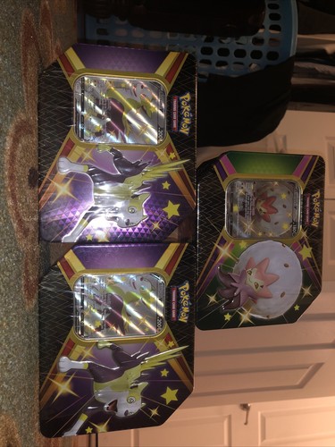 POKEMON SHINING FATES TINS SET OF (3) FACTORY SEALED LOT. 1 Eldegloss ...