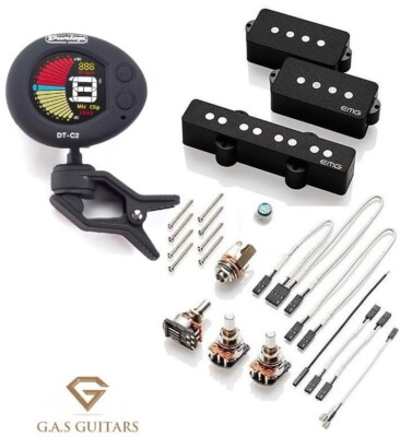 EMG GZR PJHZ BLACK PJ Geezer Butler P & J Bass Passive HZ Set ( DT-C2 ...