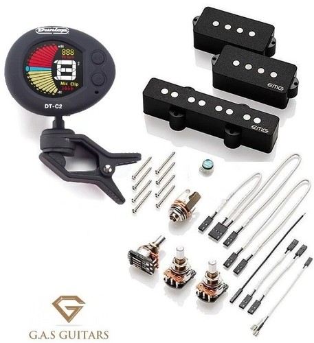 EMG GZR PJHZ BLACK PJ Geezer Butler P & J Bass Passive HZ Set ( DT-C2 ...