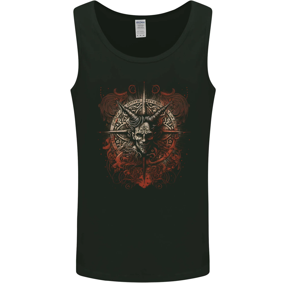 Demonic Satan Dark Magic Skull Gothic Fantasy Mens Vest Tank Top | eBay ...
