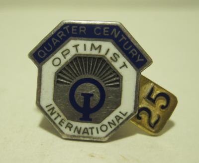 Vintage Sterling Silver Enamel 25 Year Optimist International Lapel Pin ...