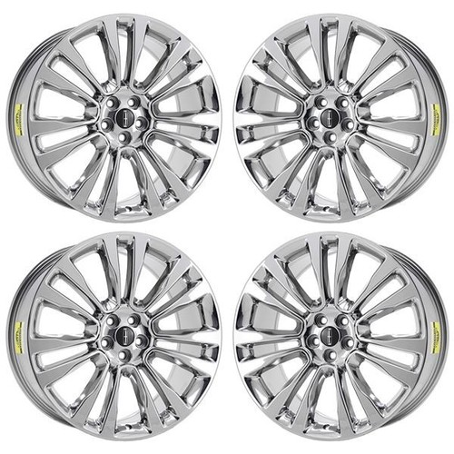 21" LINCOLN MKX PVD BRIGHT CHROME-C WHEELS RIMS FACTORY OEM 10077 2016 ...