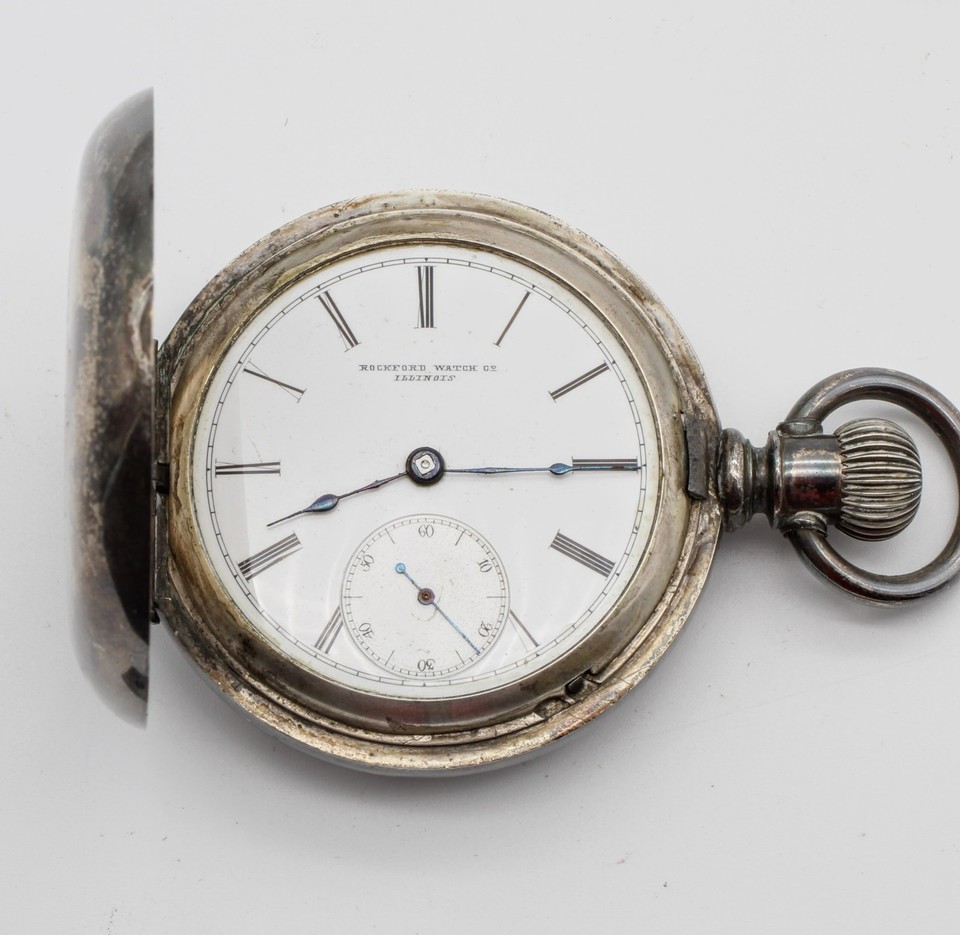 Rockford Watch Co. Coin Silver 18s Model 3 Double Hunter Pocket Watch ...
