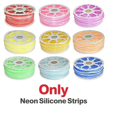 Separated Neon Flexible LED Light Strip Cover 6mm DIY Bendable Silicone ...