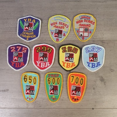 Vintage YBA Bowling Patch Lot 10pc League Champion High Series 275 297 ...