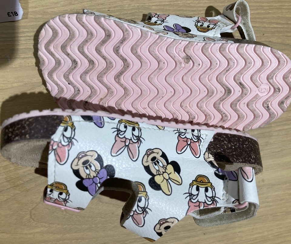Next Girls Sandals Minnie Mouse Daisy Duck Worn Once Girls UK Size 6 ...