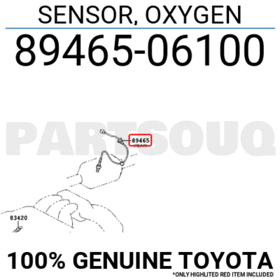 8946506100 Genuine Toyota SENSOR, OXYGEN 89465-06100 | eBay