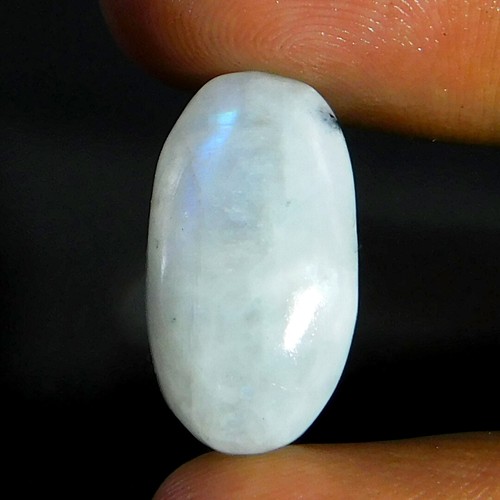 Natural Unique White Rainbow Moonstone Oval Cabochon 16.4Cts. Loose ...