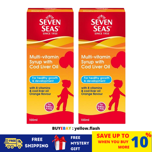 2X Seven Seas Multivitamin Syrup With Cod Liver Oil 100ml Orange Flavor ...