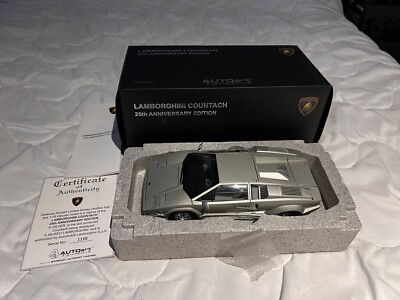 AUTOart Signature Lamborghini Countach 25th Anniersary Silver 1/18 RARE ...