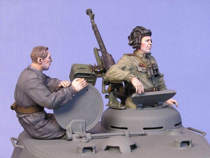 Tank Model 35099 1/35 Soviet Tank Crew with DShK (Multipose), Summer ...