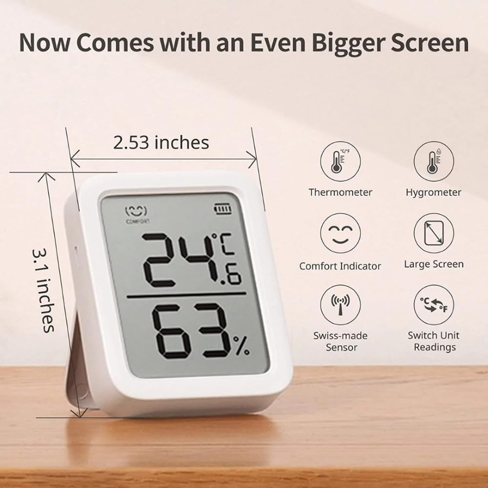 Thermometer Hygrometer, Bluetooth Indoor Humidity Meter for Home ...