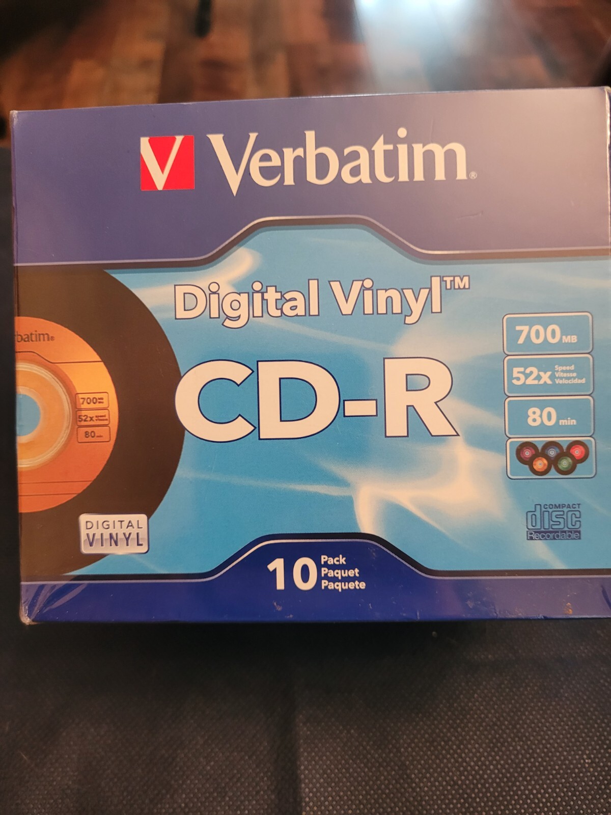 Verbatim CD-R VINYL MEDIA 10 PACK 700 MB 52x Speed 80 Min Discs Brand ...