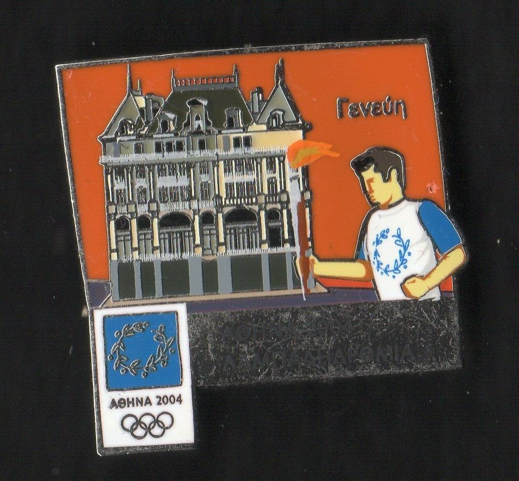 ATHENS 2004 OLYMPIC GAMES. TORCH RELAY PIN. INTERNATIONAL CITIES ...