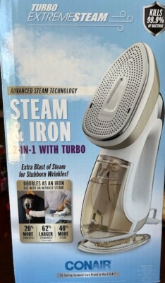 Conair Turbo Extreme Steam & Iron 2 in 1 with Turbo Handheld GS308GD | eBay