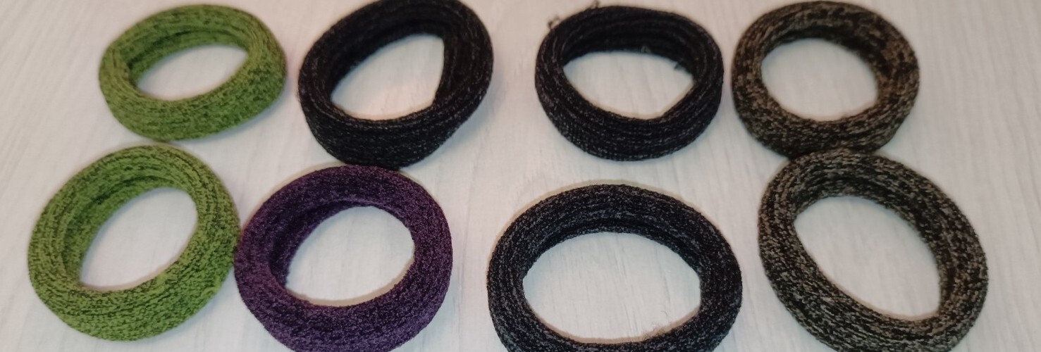 X6 XL Green,Purple,Grey,Brown Jersey Endless, Snag Free Hair Elastic ...